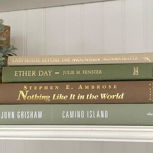 Earth Tone Books for Bookshelf Decor: Cottagecore Staging Books, Fall ...