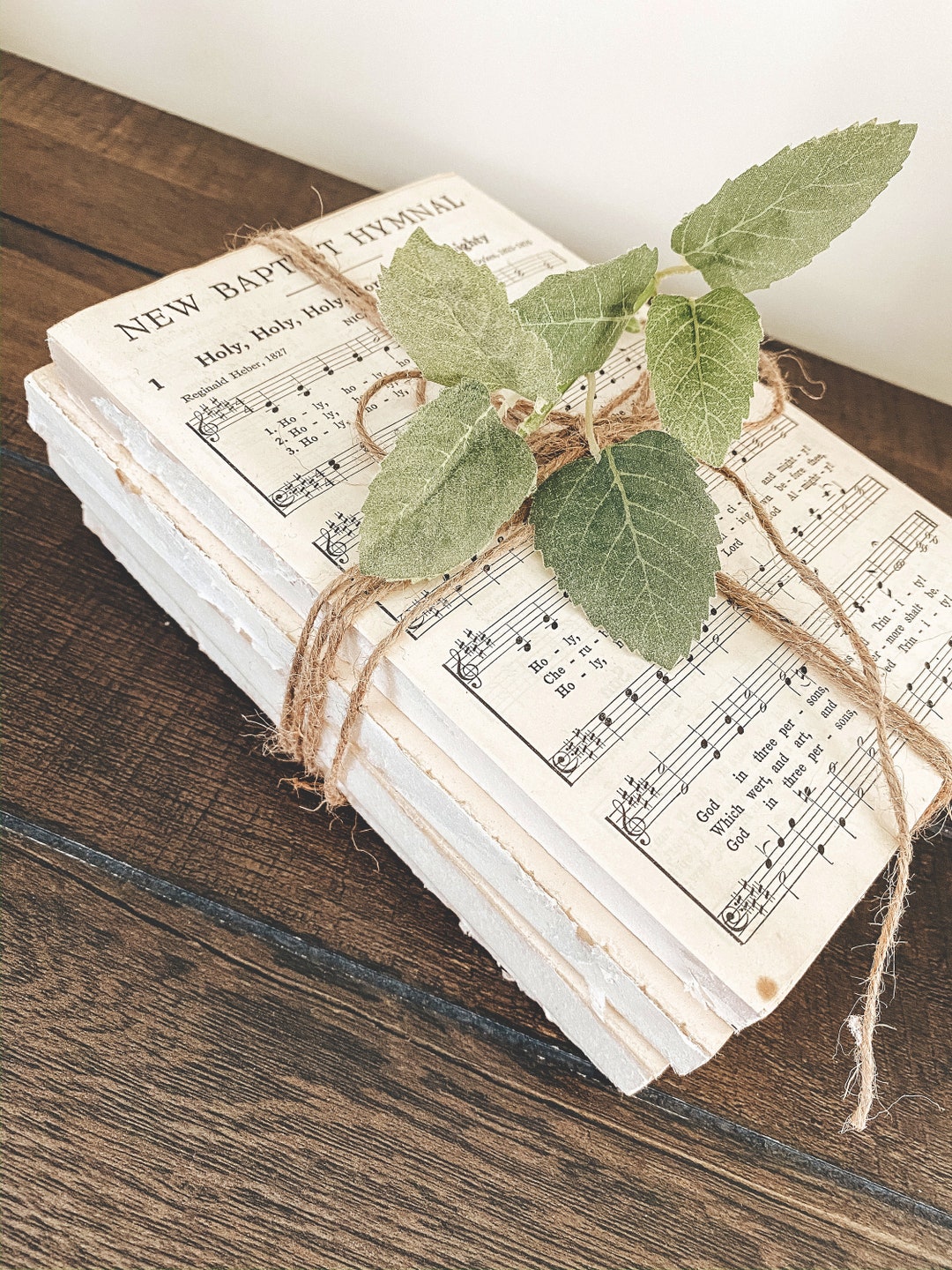 Christian Hymn on Book, Vintage Hymn Art, Wedding Centerpiece Book ...