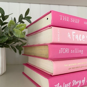 Pastel Pink Books for Decorative Bookshelf, Preppy Pink Decor, Barbie ...