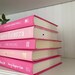 Pastel Pink Decorative Books: Preppy Room Decor - Etsy