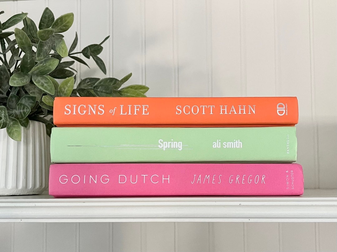 Colorful Book Decor, Kids Room Dorm Room Colored Book, Book for Shelf ...