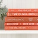 Bundle of Orange Books, Display Book, Decorative Books, Bookshelf Decor ...