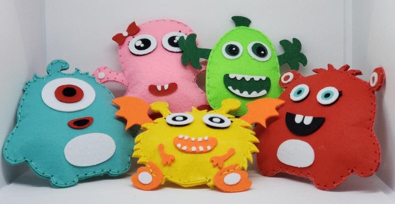 Felt Monsters Kit 5 Cute Little Monsters Sew It Yourself - Etsy Canada