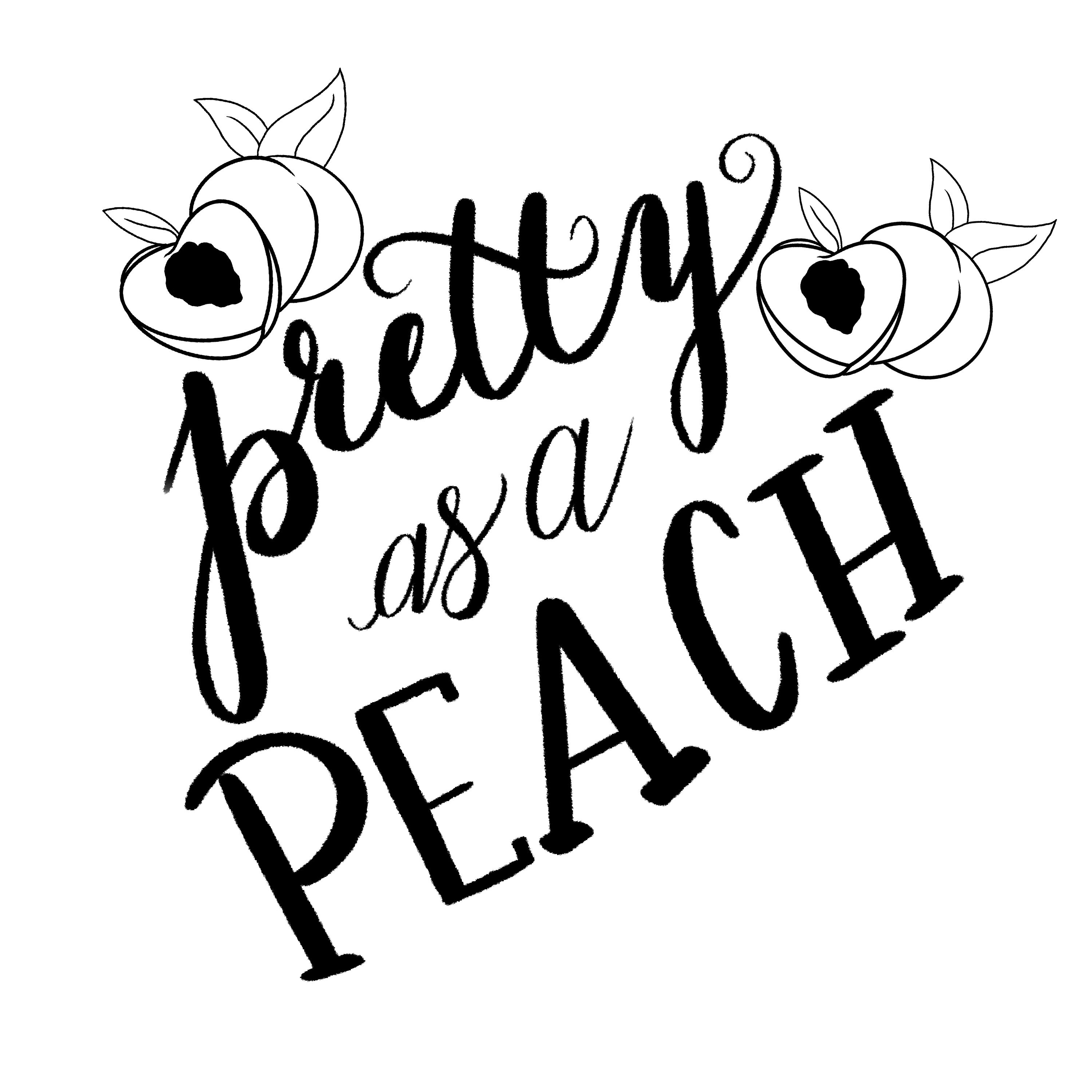 Pretty as a Peach Svg & Jpeg-pretty as a Peach Peach Clipart - Etsy