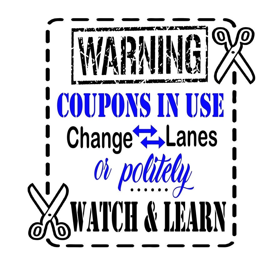 Couponing SVG & PNG- Coupon in Use, Couponing Digital File, Commercial ...