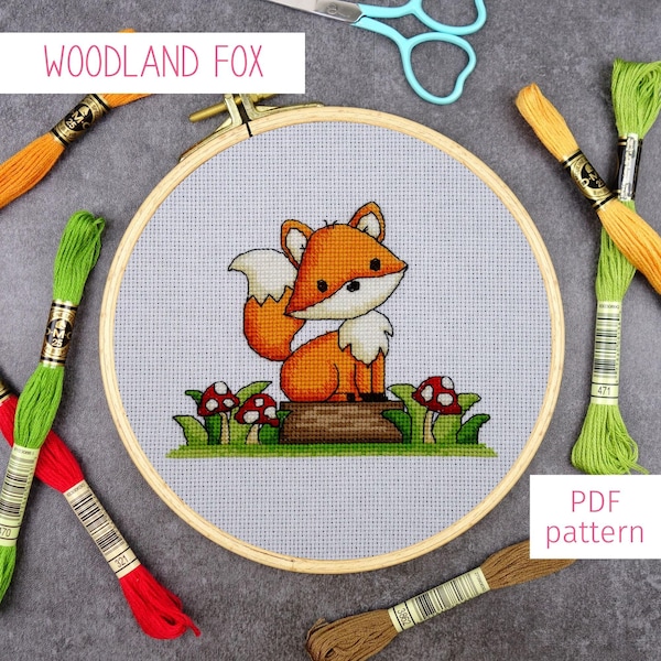 Fox Cross Stitch - Etsy