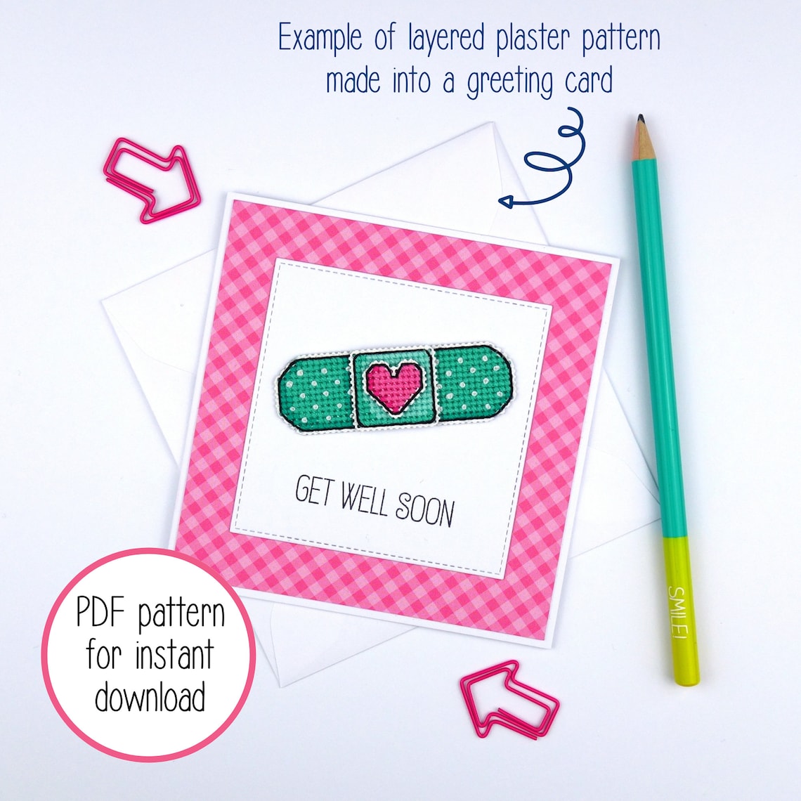 Get Well Soon Cross Stitch Pattern for Plaster Tissue Box - Etsy UK