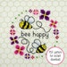 Cute Bee Happy Cross Stitch Pattern Easy Mini Cross Stitch - Etsy UK