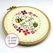 Cute Bee Happy Cross Stitch Pattern Easy Mini Cross Stitch PDF Pattern ...