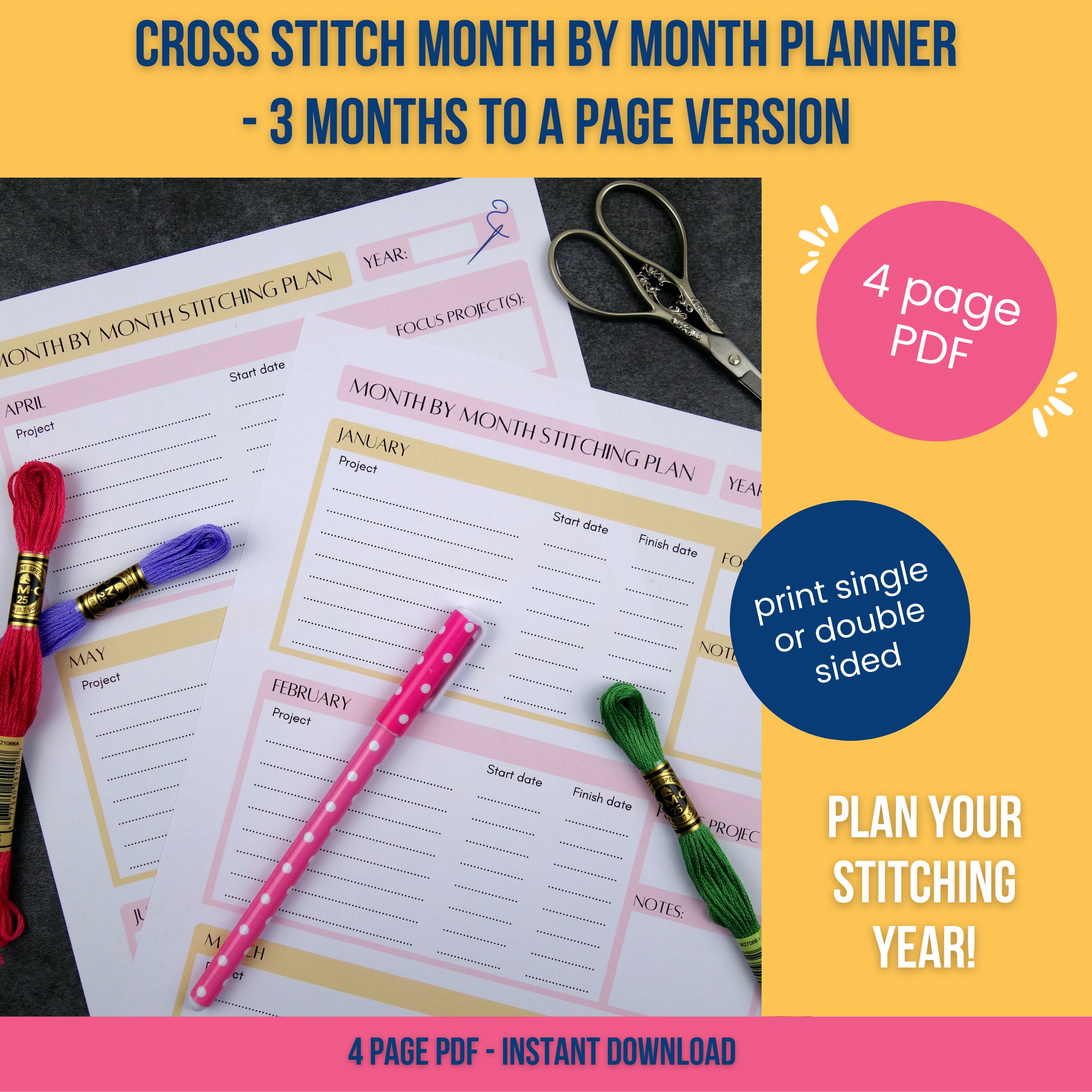Cross Stitch Projects to Stitch and Month by Month Stitching Plan ...