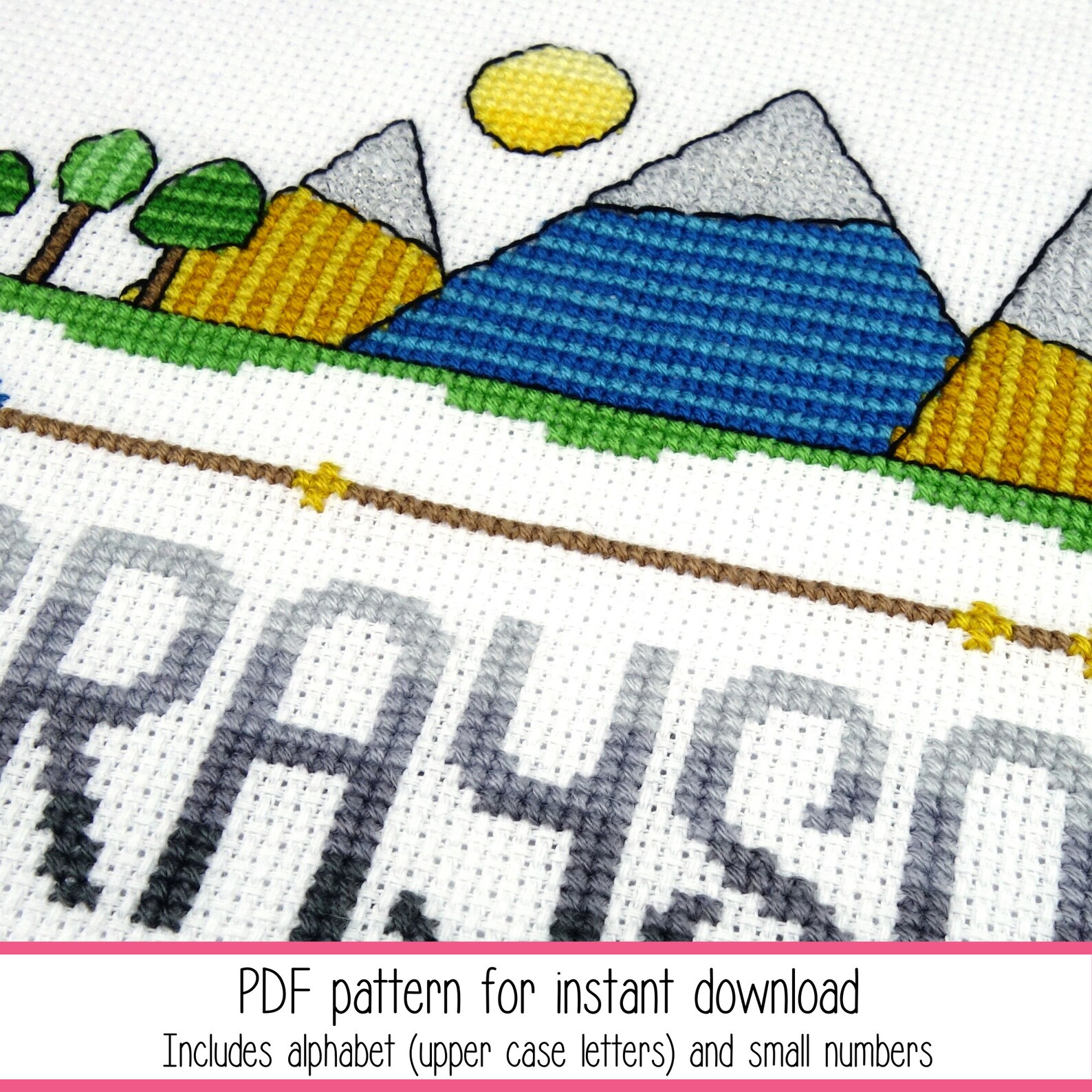 Child Name Modern Cross Stitch Pattern Simple Cross Stitch - Etsy UK