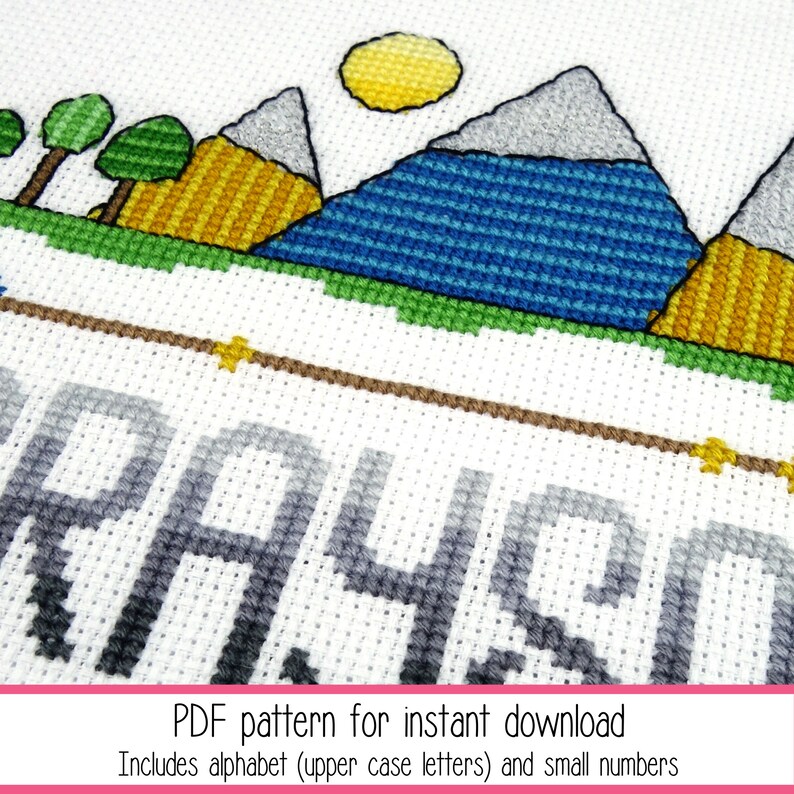 Child Name Modern Cross Stitch Pattern Simple Cross Stitch - Etsy UK