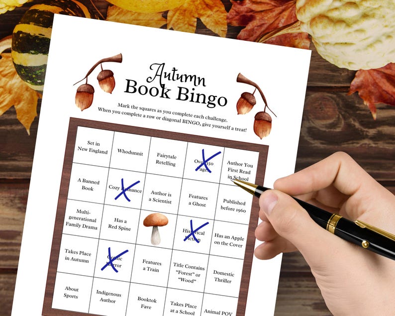 Autumn Reading Challenge – Printable Bingo & Pumpkin Game (digital ...