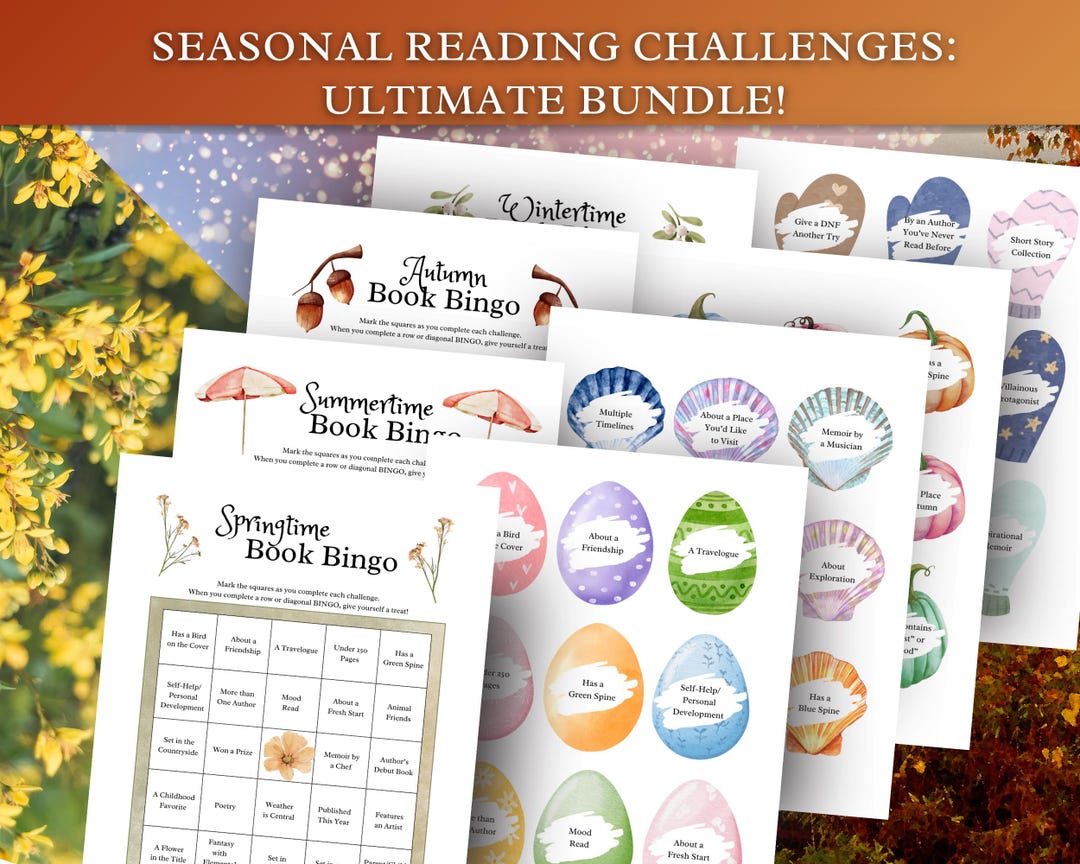 Ultimate Seasonal Reading Challenge Bundle | Printable Games to Tackle ...