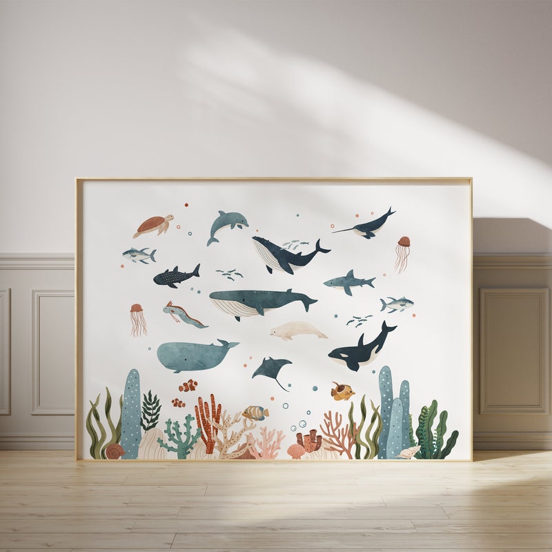 Sea Animals Print - Etsy
