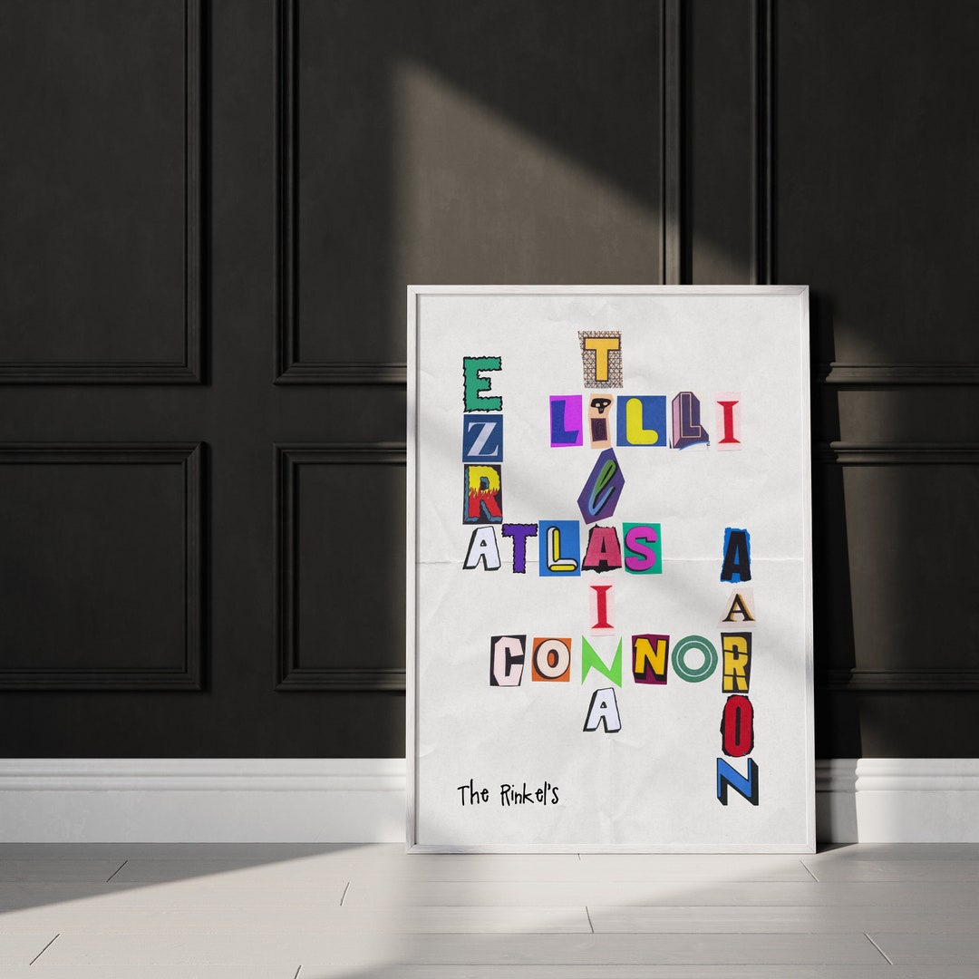 Personalized Family Ransom Letter Name Sign (digital Download) - Etsy