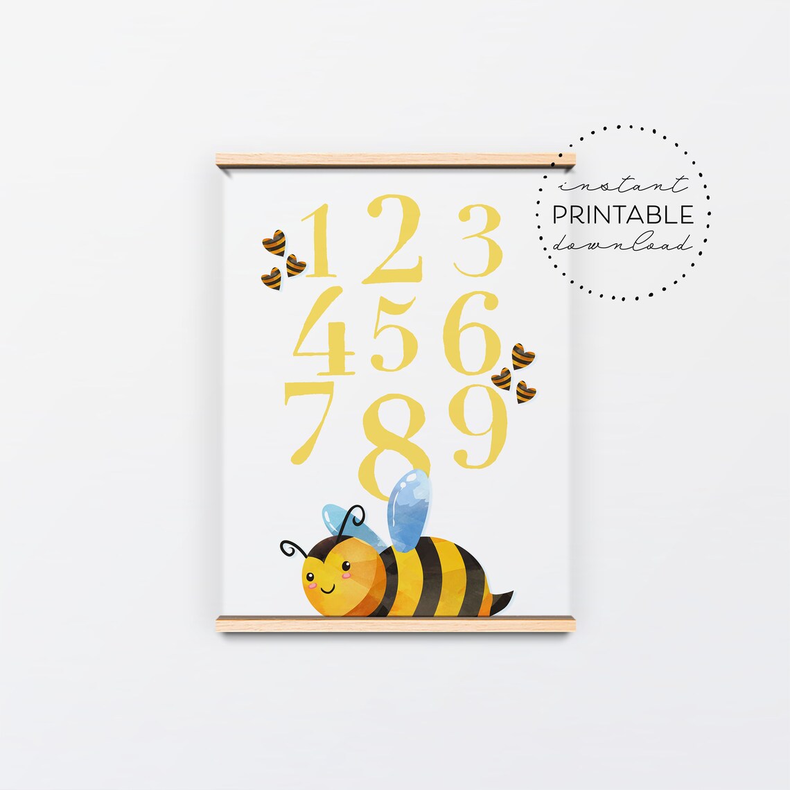 Honey Bee Bee Alphabet Honey Bee Numbers Bee Nursery - Etsy