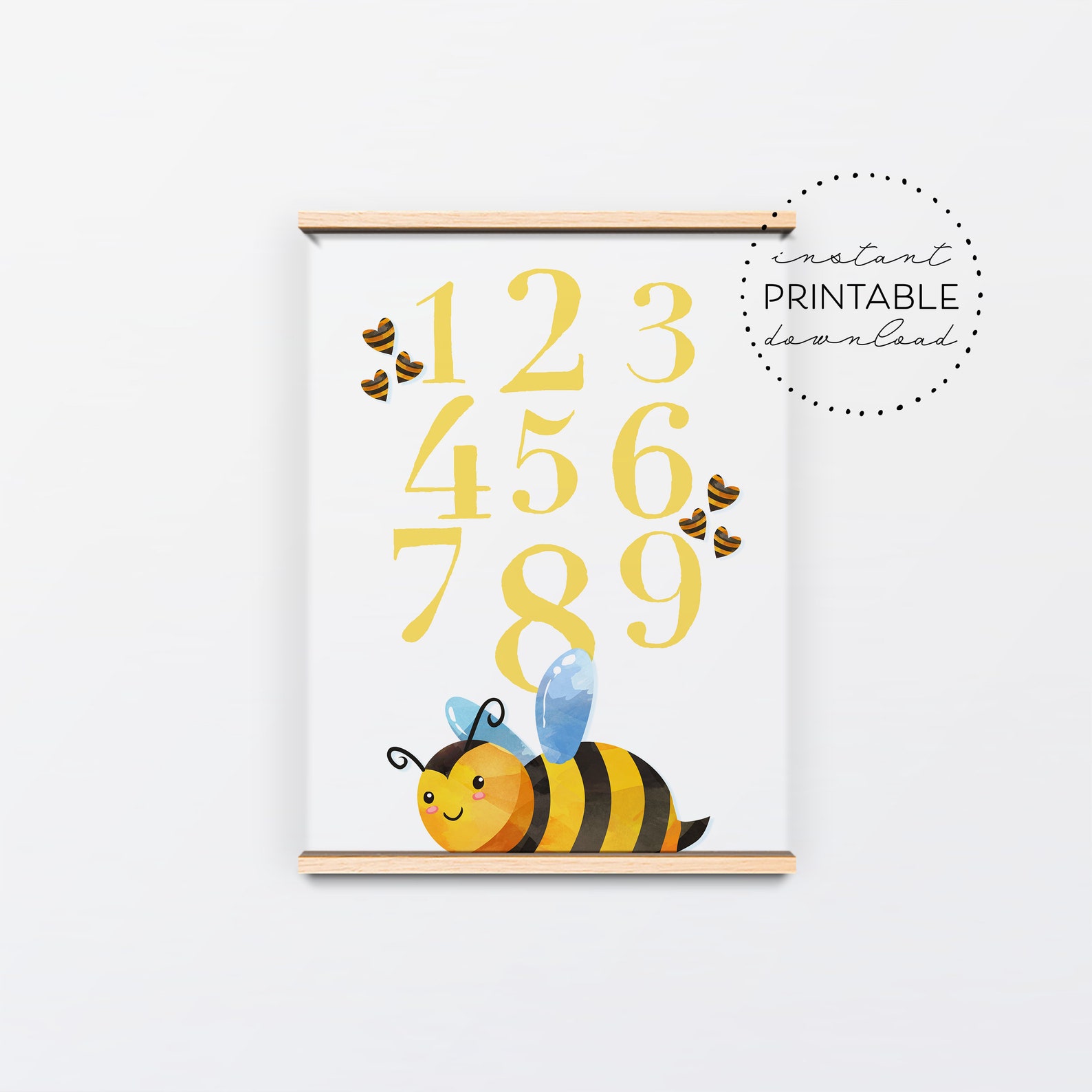 Honey Bee Bee Alphabet Honey Bee Numbers Bee Nursery - Etsy