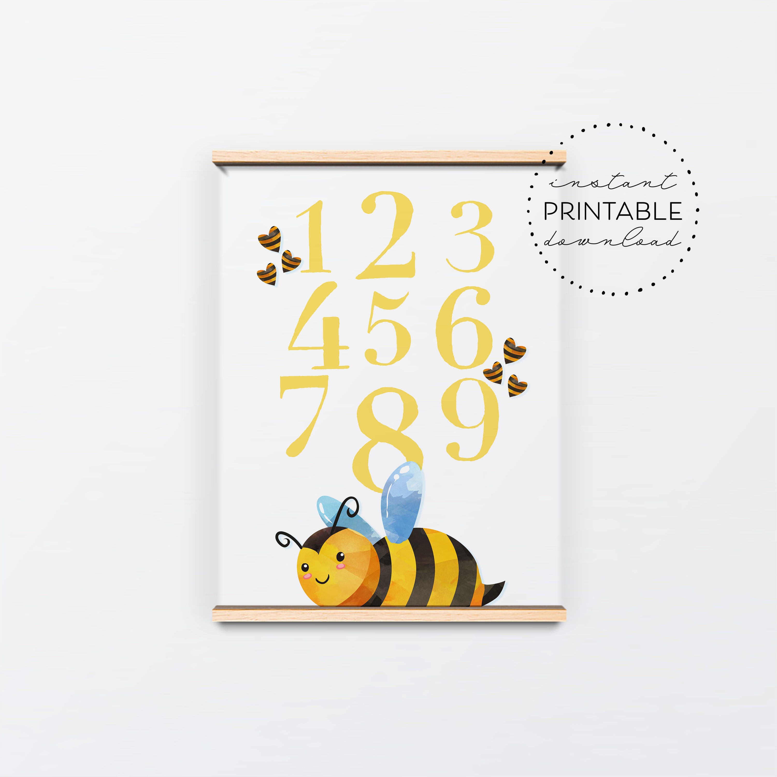 Honey Bee Bee Alphabet Honey Bee Numbers Bee Nursery - Etsy