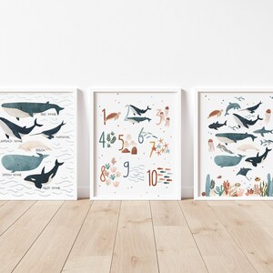 Ocean Animal Kids Prints, Sea Animals Print, Ocean Nursery Wall Art ...