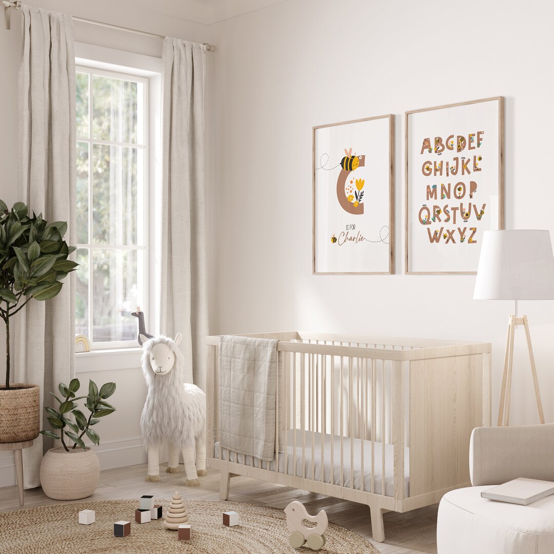 Honey Bee, Bee Alphabet, Earthy Honey Bee Name Sign, Bee Nursery, Kid ...