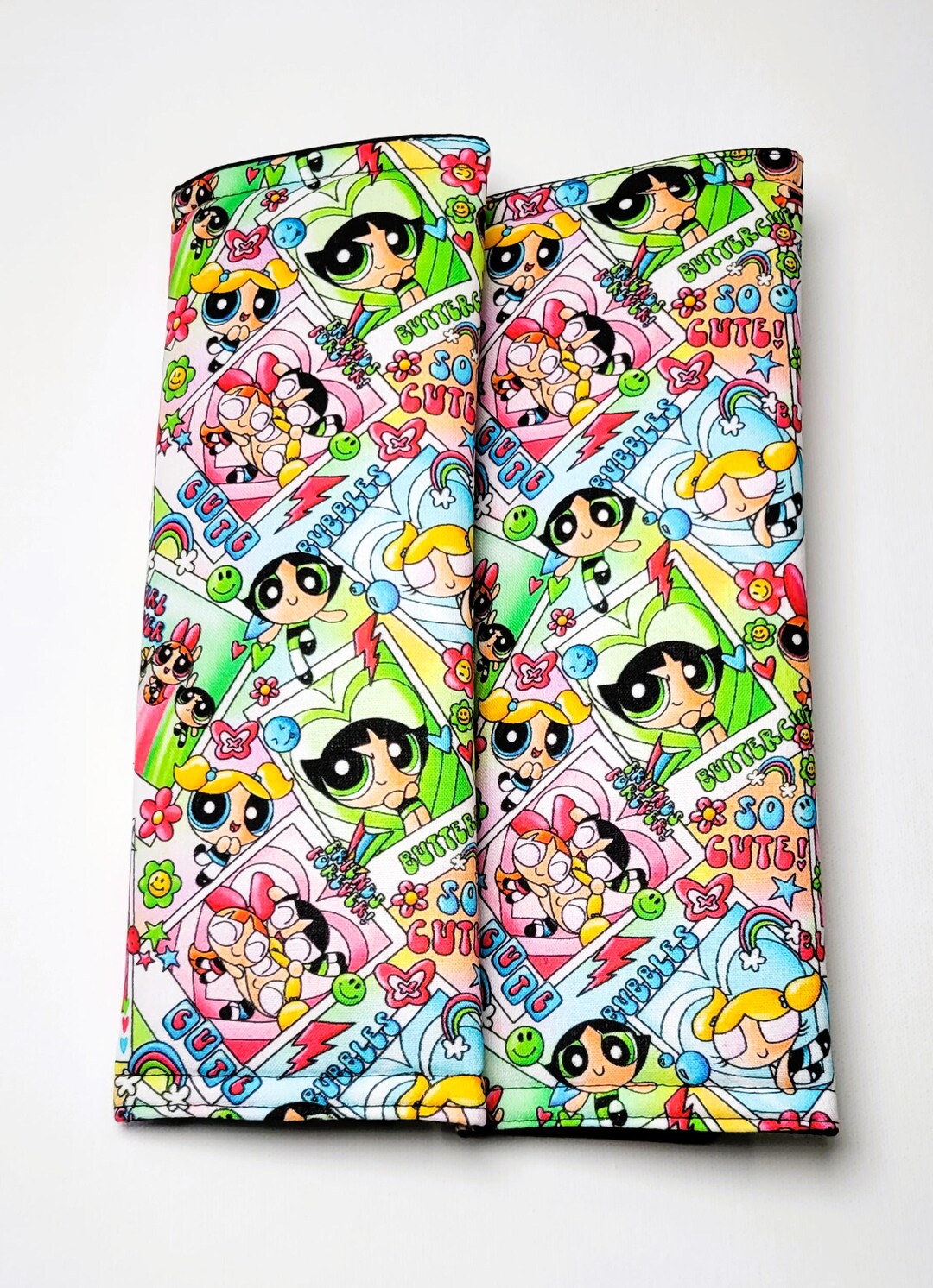 Doodle Style Power Girls 90's Animated Cartoon Padded Car Seat Belt ...