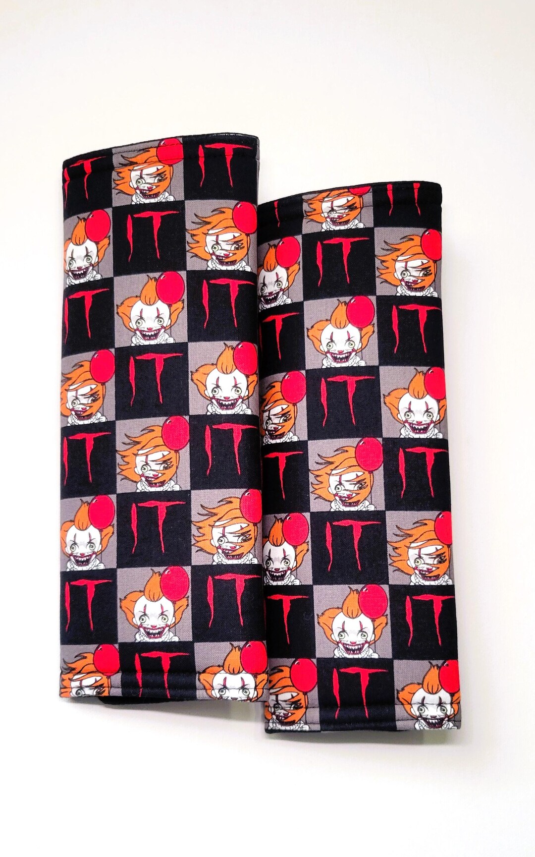 Classic Spooky Clown Horror Movie Padded Car Seat Belt Cozy Cover Gift ...