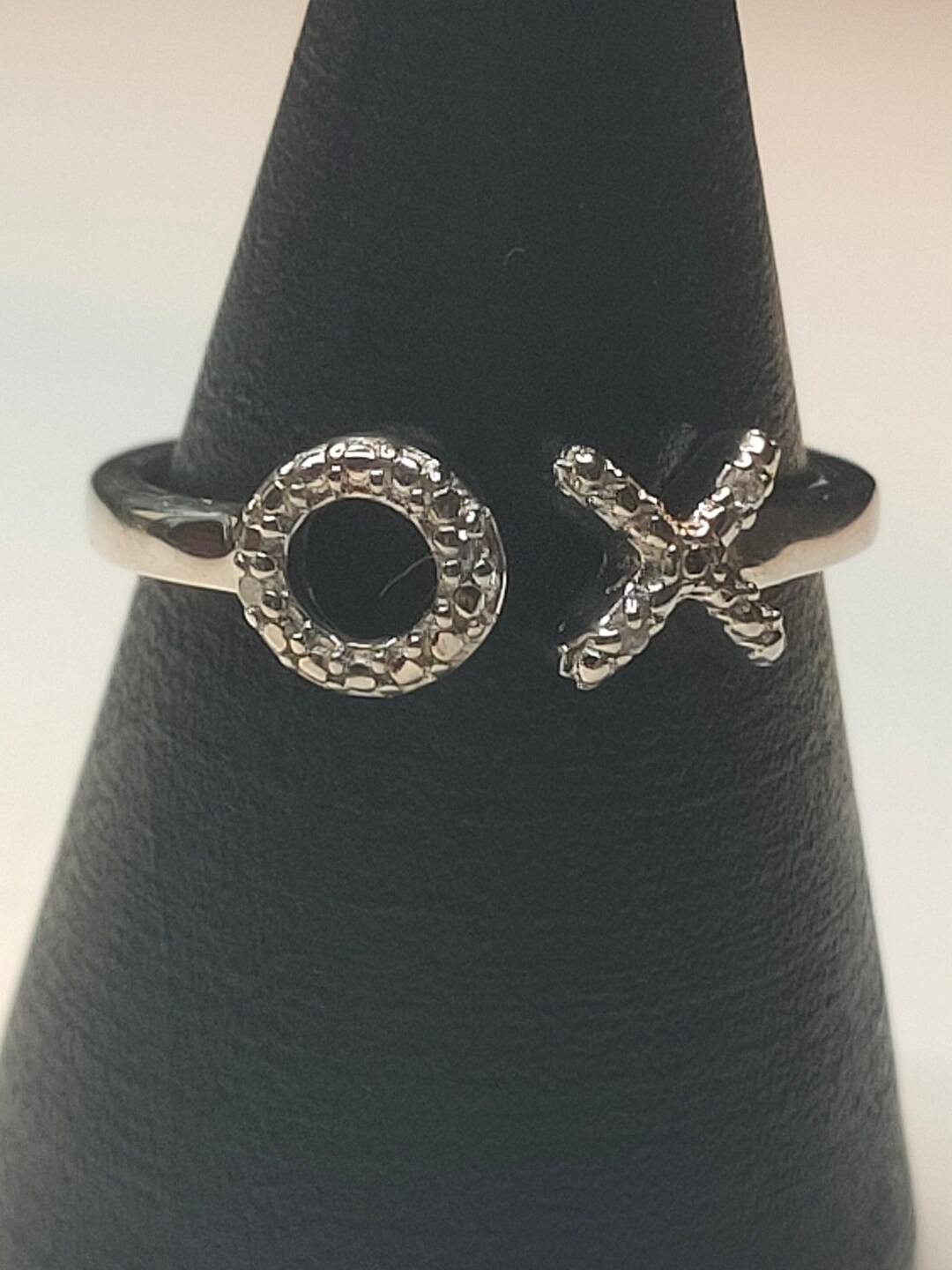 Ring - Diamond (kiss XO) Ring (sizes Available) Platinum Overlay ...