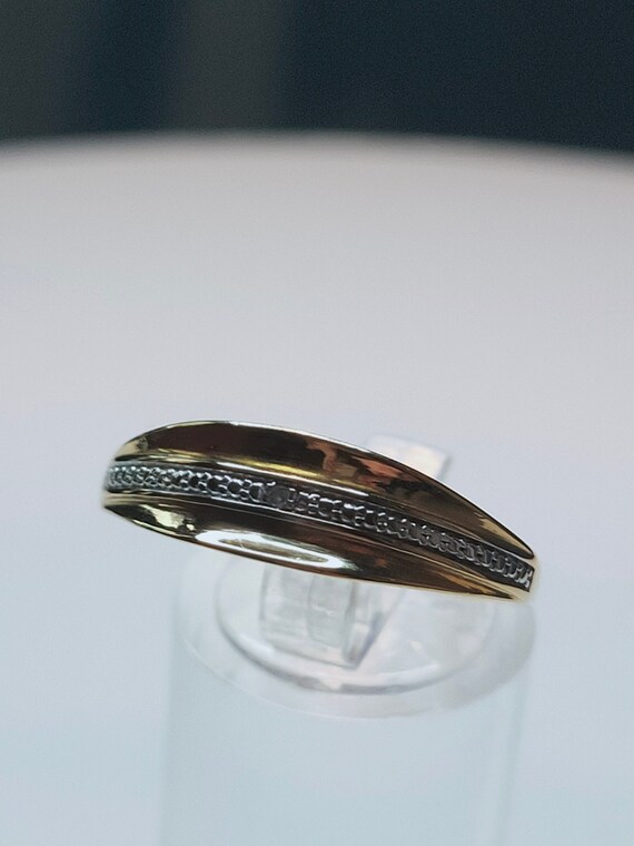 Ring Diamond Ring in Yellow Gold Overlay Sterling Silver - Etsy