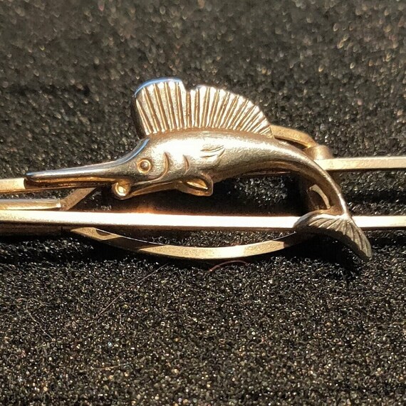 Antique - Vintage (Stratton) Tie Bar Clip in Gold Ton… - Gem