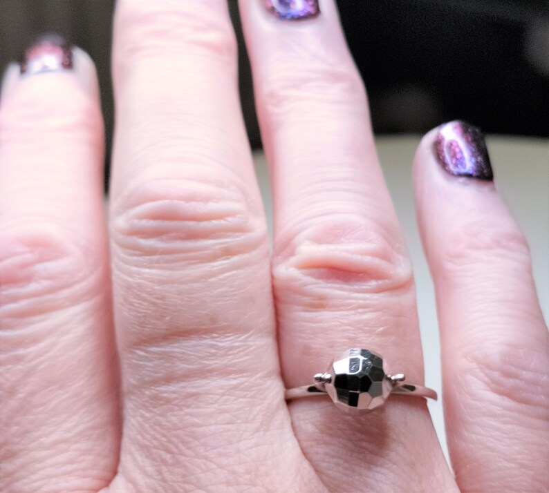 Ring Spinner/fidget Band dome in Platinum Overlay Sterling - Etsy