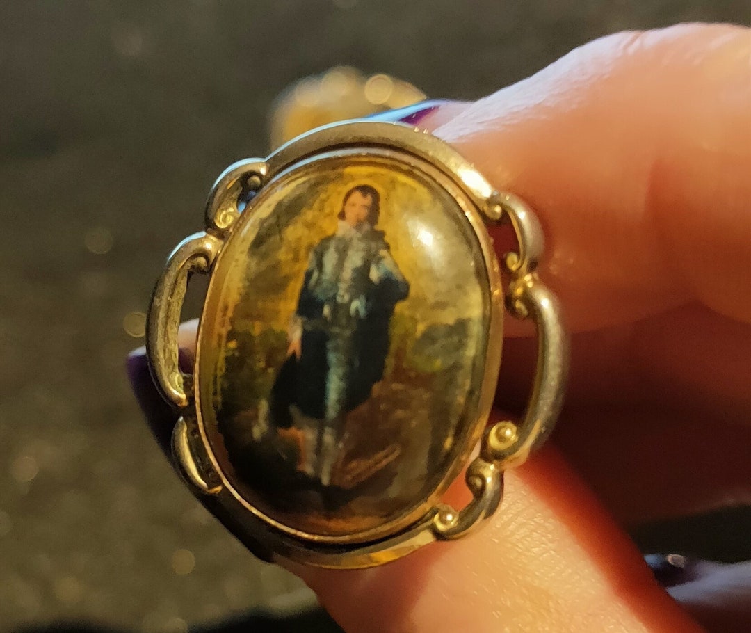 Antique - Vintage Men's "famous Blue Boy" Portrait Art Cufflinks - Very ...