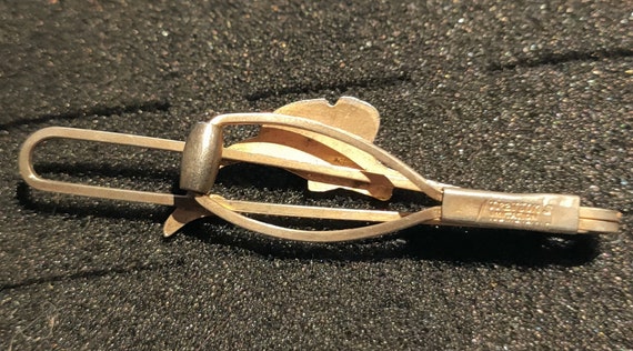 Antique - Vintage (Stratton) Tie Bar Clip in Gold Ton… - Gem
