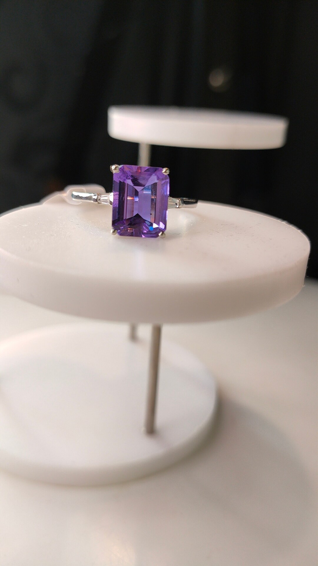 Ring Alexite lavender Platinum Overlay in Sterling Silver 3.020ct ...