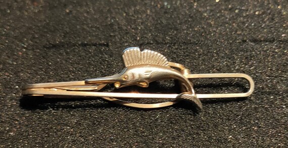 Antique - Vintage (Stratton) Tie Bar Clip in Gold Ton… - Gem