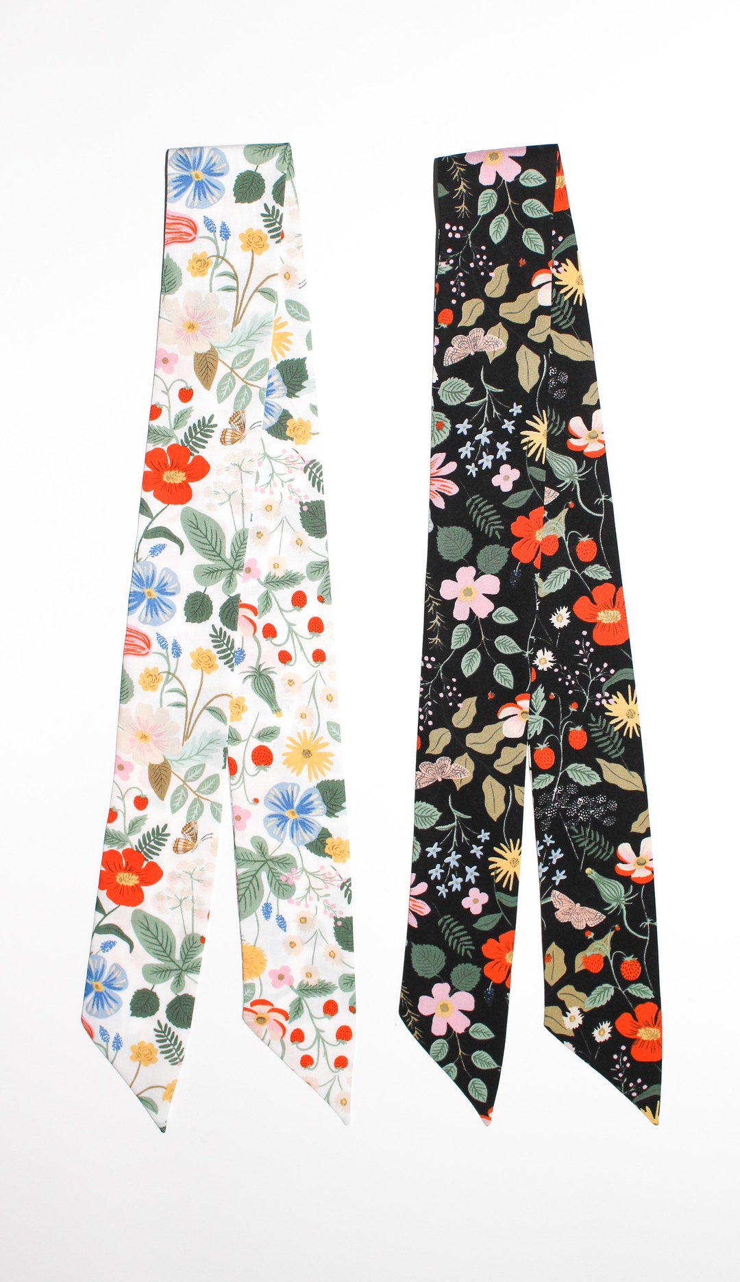 Skinny Scarf, Rifle Paper Co, Short Neck Scarf, Headband, Ponytail Tie ...