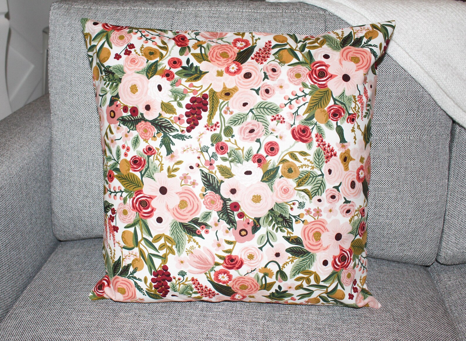 Rifle Paper Co Floral Pillow Cover Wildwood Rifle Pillow - Etsy