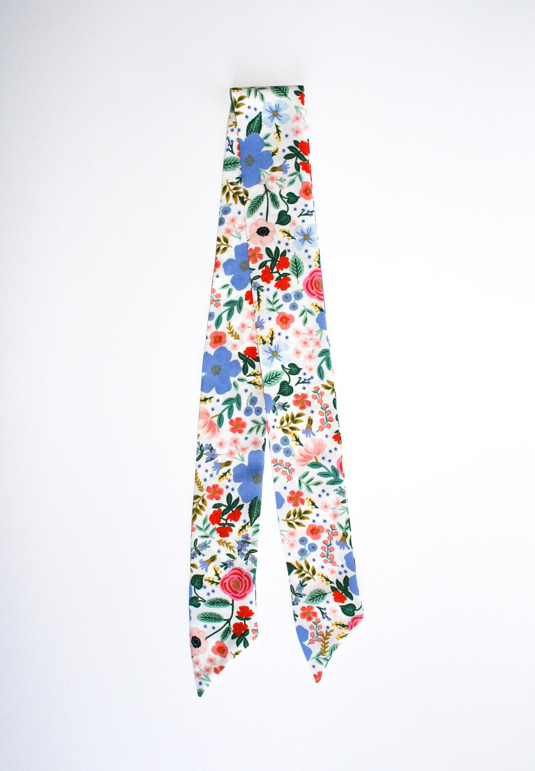 Skinny Scarf, Rifle Paper Co, Short Neck Scarf, Headband, Ponytail Tie ...