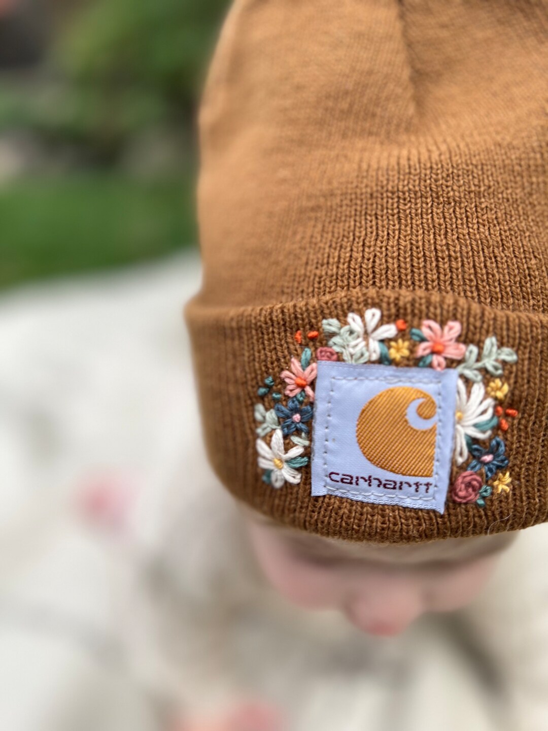 Hand Embroidered Flower Carhartt Hat Adult Toddler Youth - Etsy