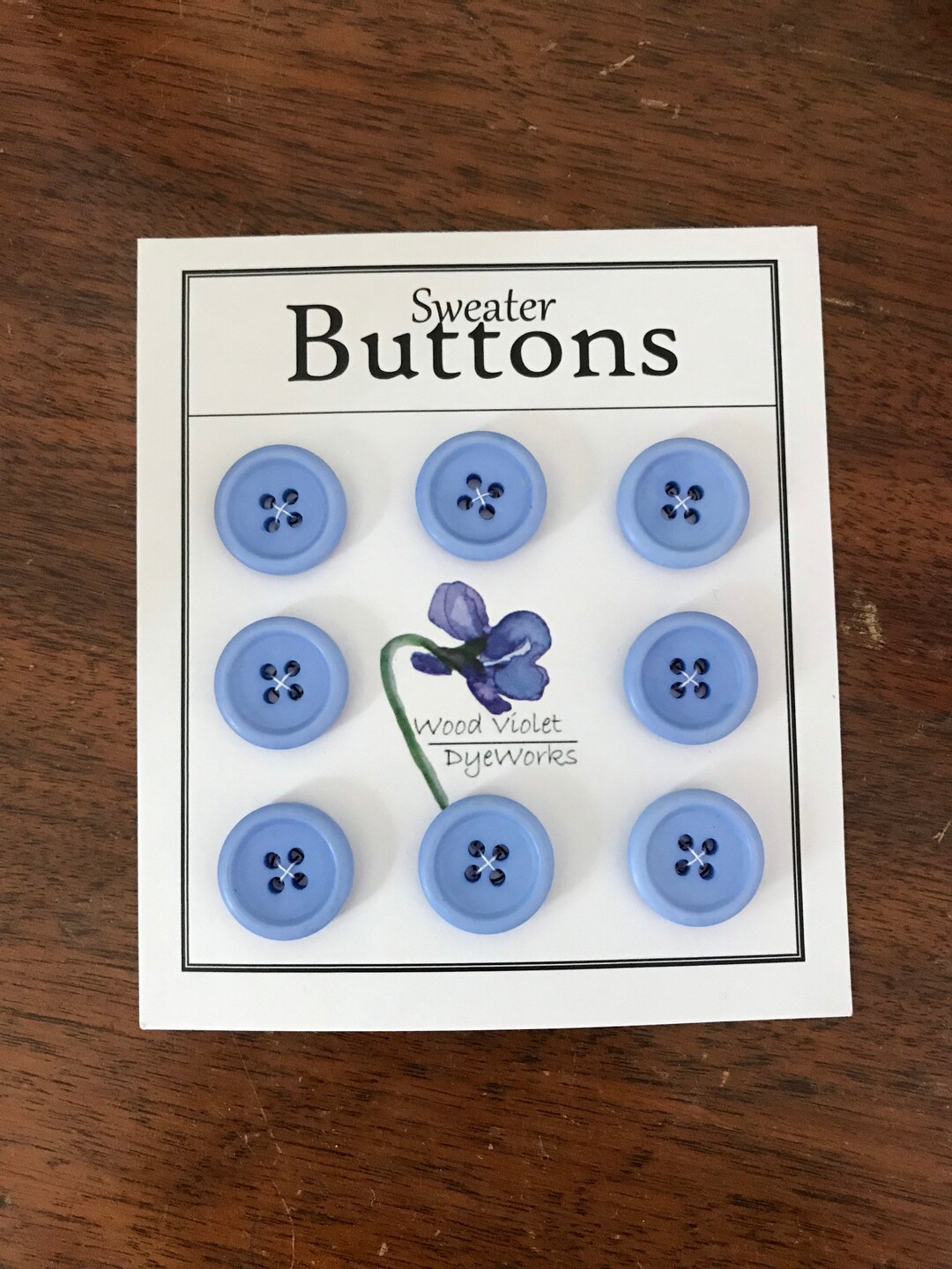 Hand-dyed Buttons 11/16 17mm Set of 8 for Knitted Sweaters, Sewing or ...