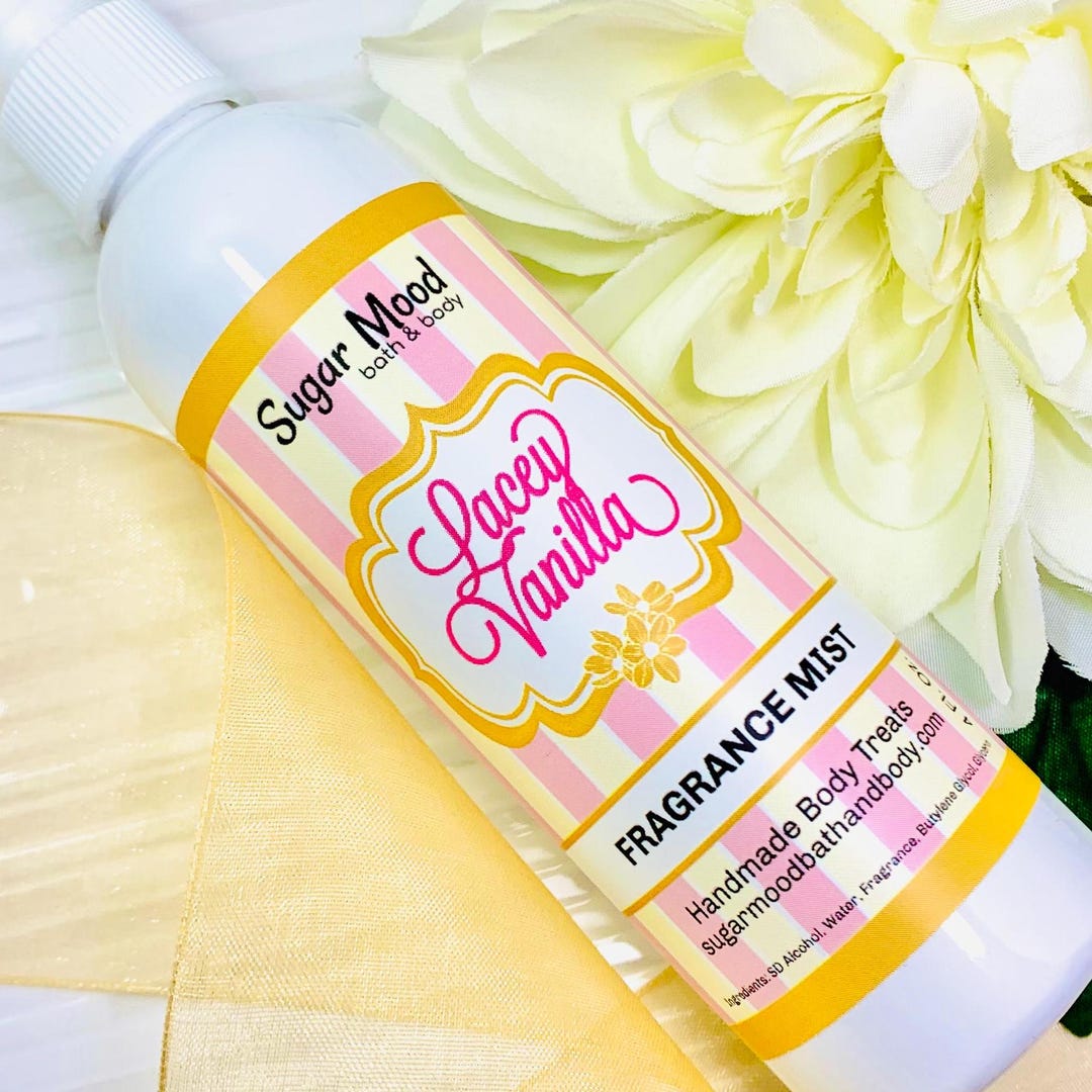 Lacey Vanilla Fragrance Mist: Sweet Powdery Vanilla Musk Body Spray ...