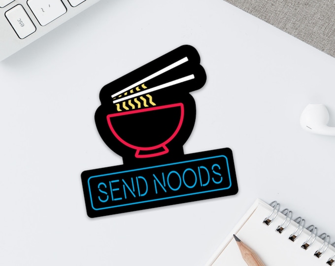 Send Noods - Holographic Vinyl Sticker - Etsy