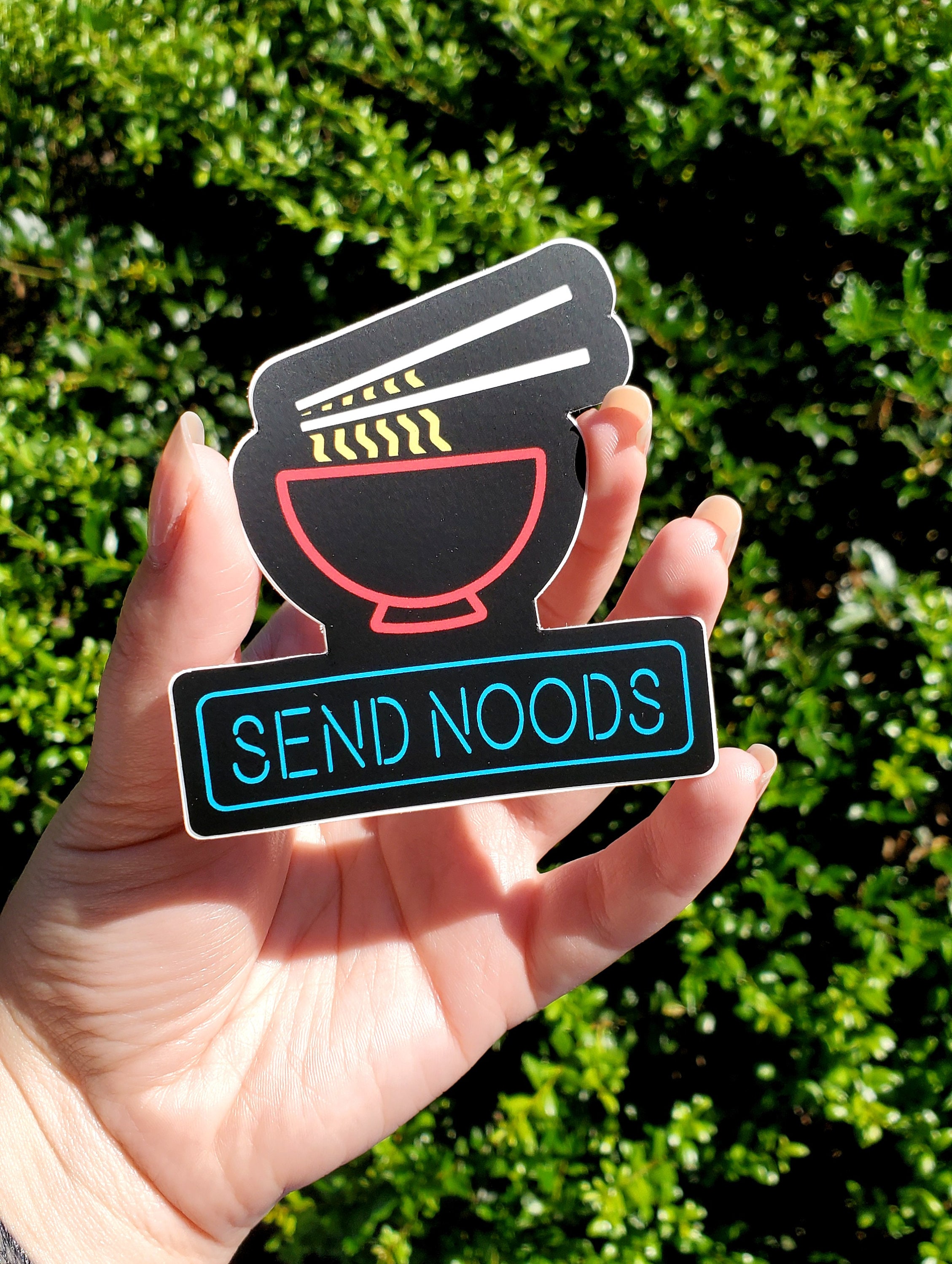 Send Noods Holographic Vinyl Sticker - Etsy