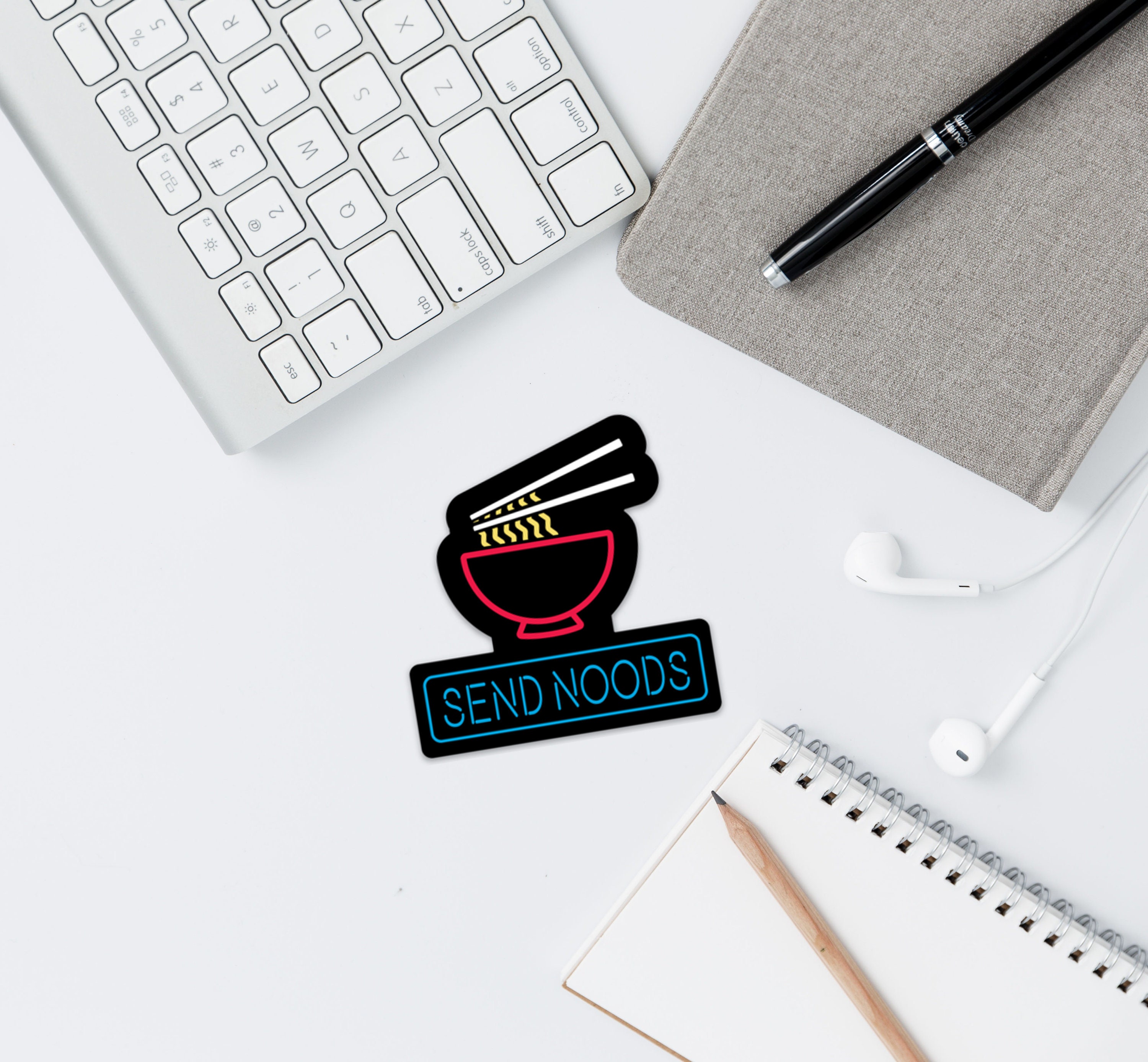 Send Noods Holographic Vinyl Sticker - Etsy