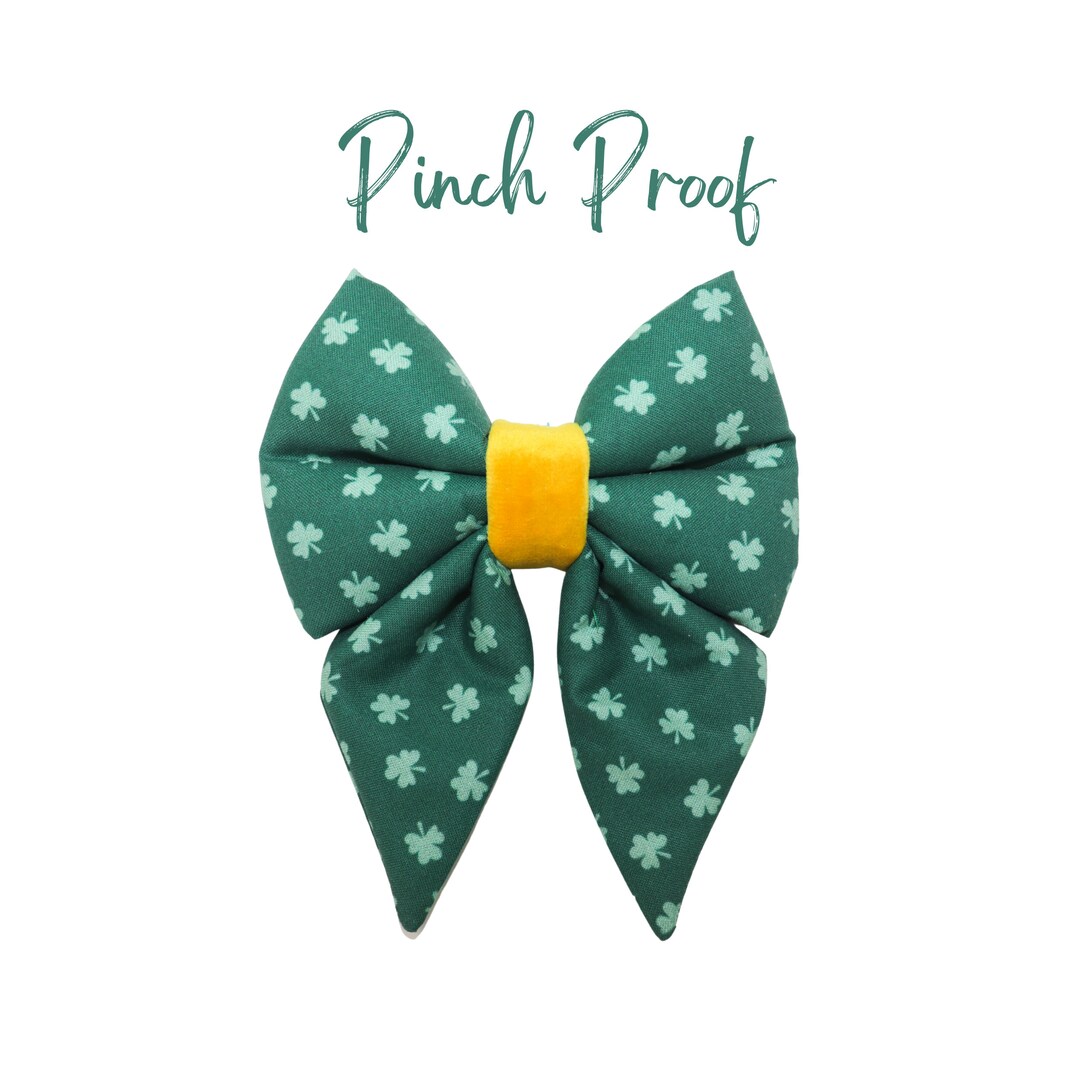 St. Patricks Day grüne Shamrocks Hund Sailor Schleife | Klee Hund ...