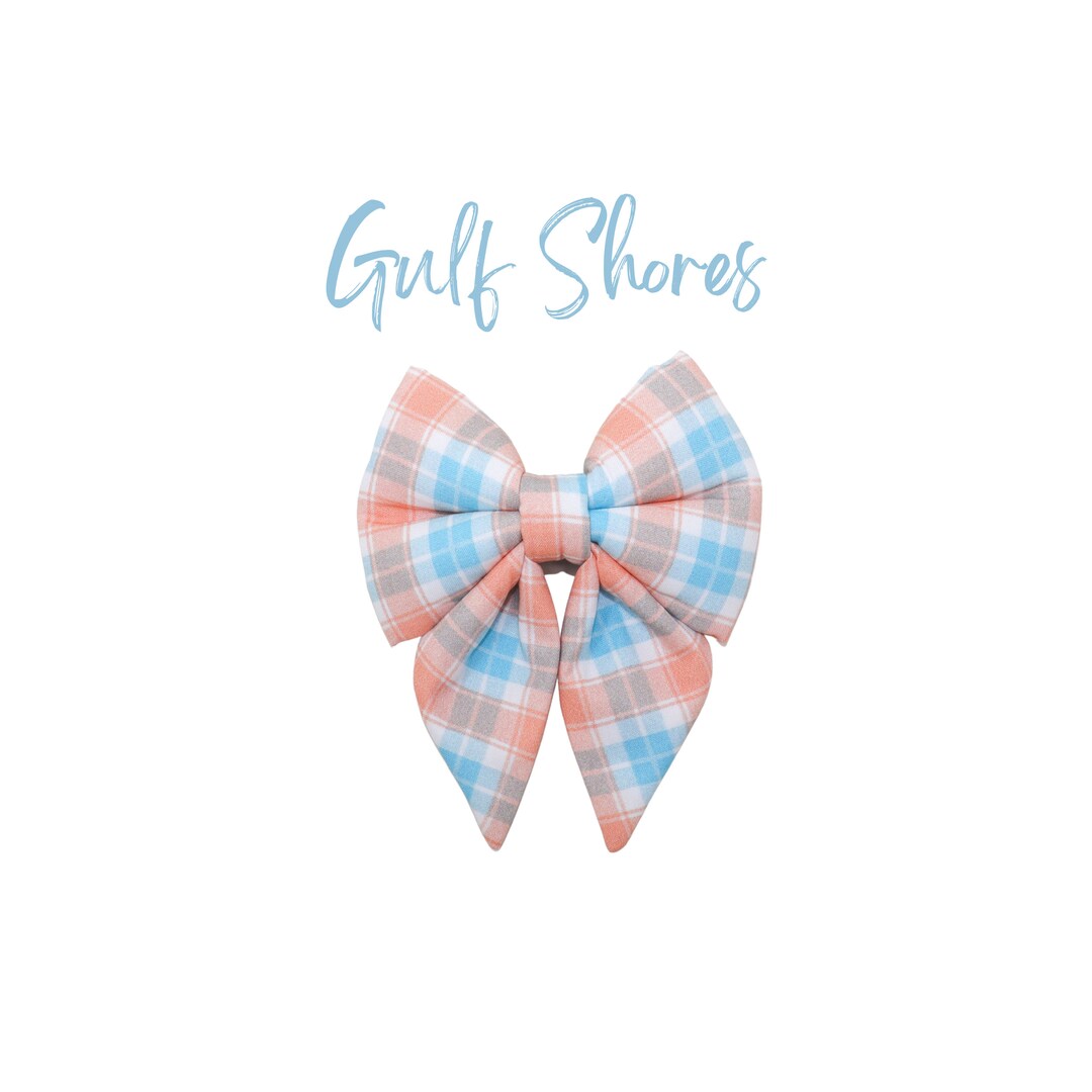 Spring Tartan Dog Sailor Bows and Bow Ties for Girls and Boys / Orange ...
