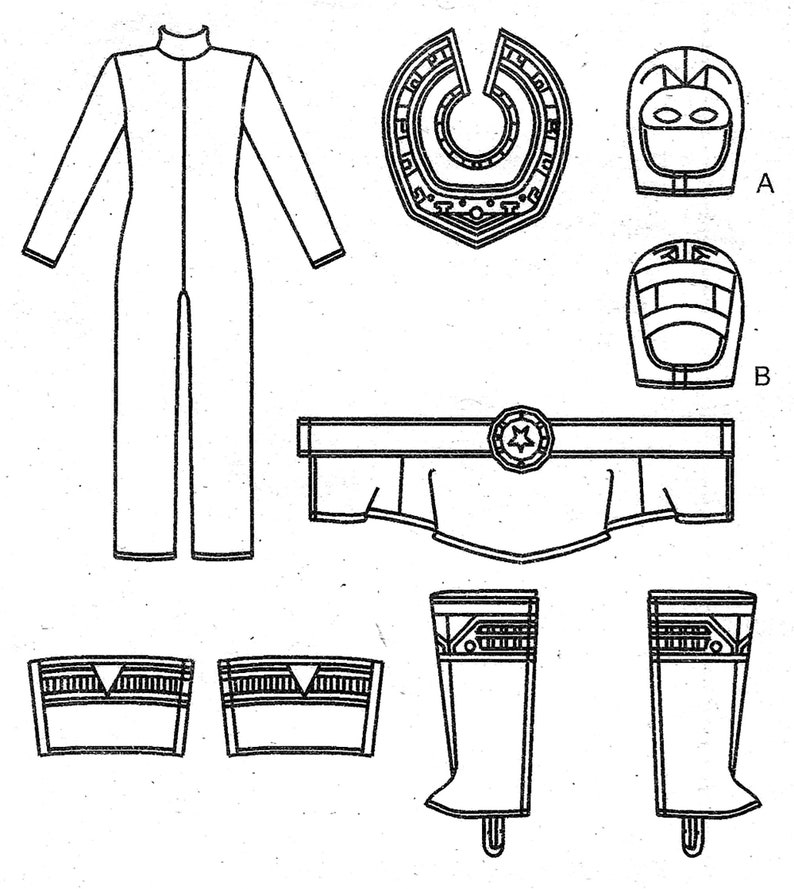 Butterick 4658 1996 Girl's Power Rangers Outfits Sizes XS S M L Vintage ...