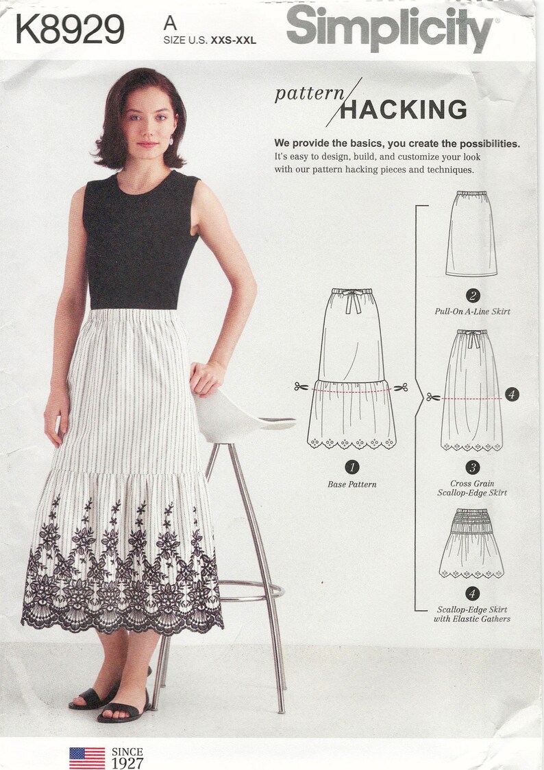 Simplicity K8929 2020 Pattern Hacking Skirt Sizes XXS-XXL - Etsy UK