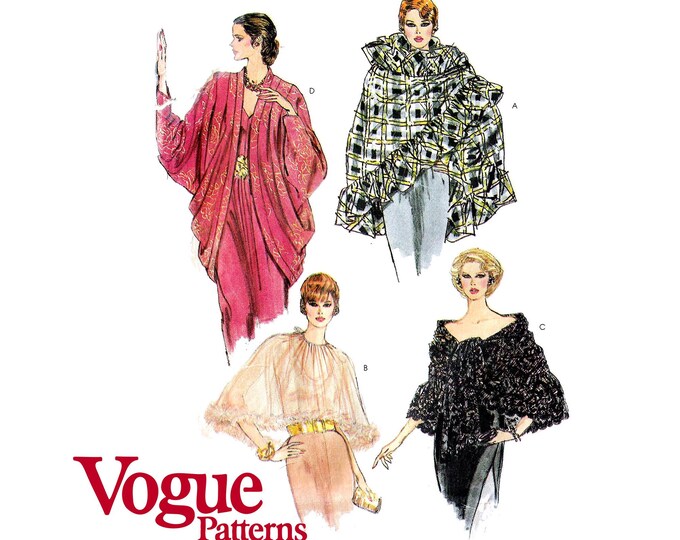 Vogue Patterns 8151 1981 Formal Wraps and Shawls Women's One Size ...