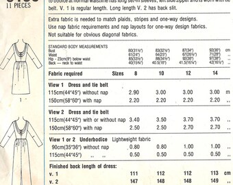 Sewing Simplicity 9190 1979 Backless Evening Dress Size 10 Vintage ...